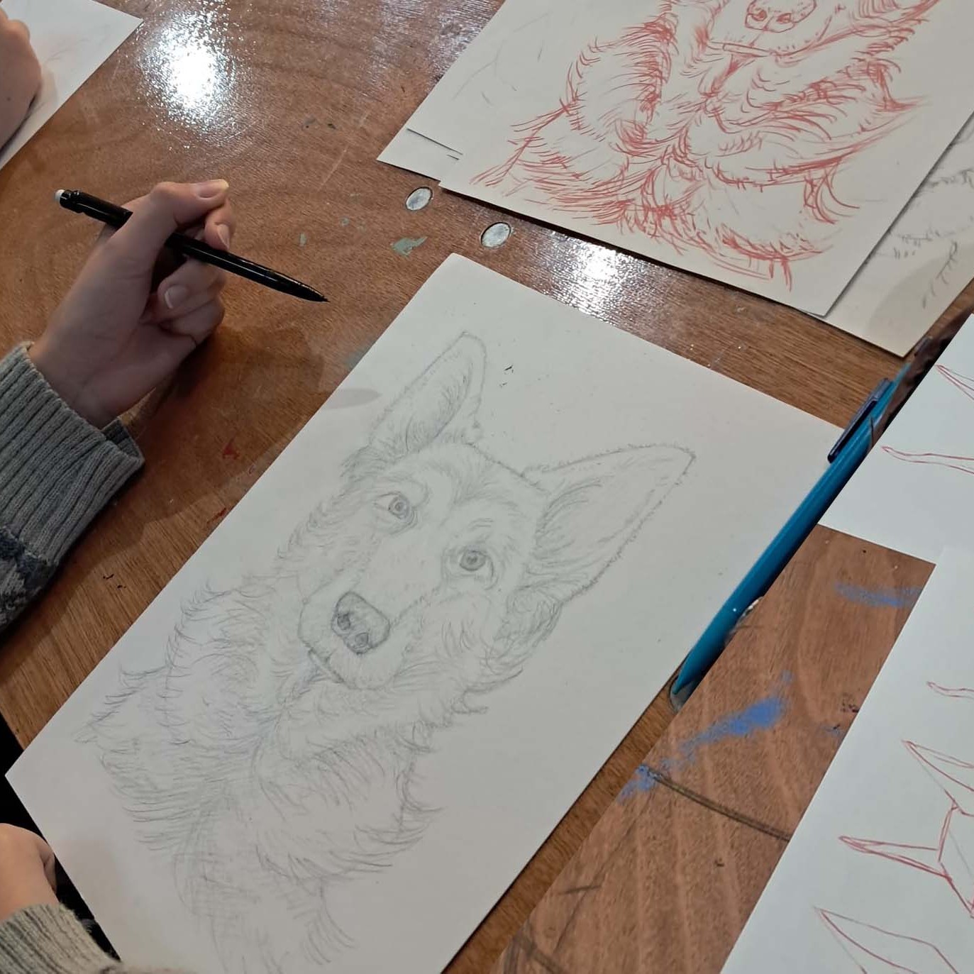 Dog Drawing and Construction with Michael Rios | Leeds Inspired